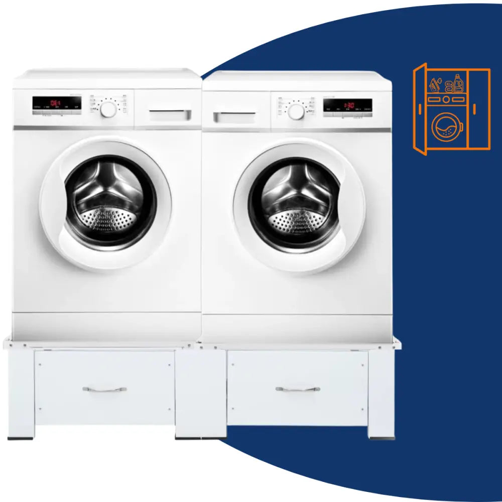 Dubbele wasmachine verhoging met lade